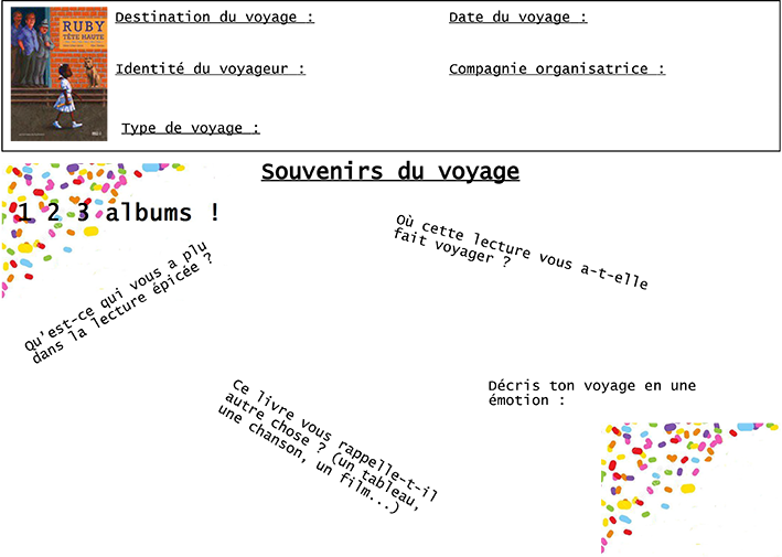 Un voyage-lecture collectif, des fiches-étape individuelles – 1, 2, 3 ...