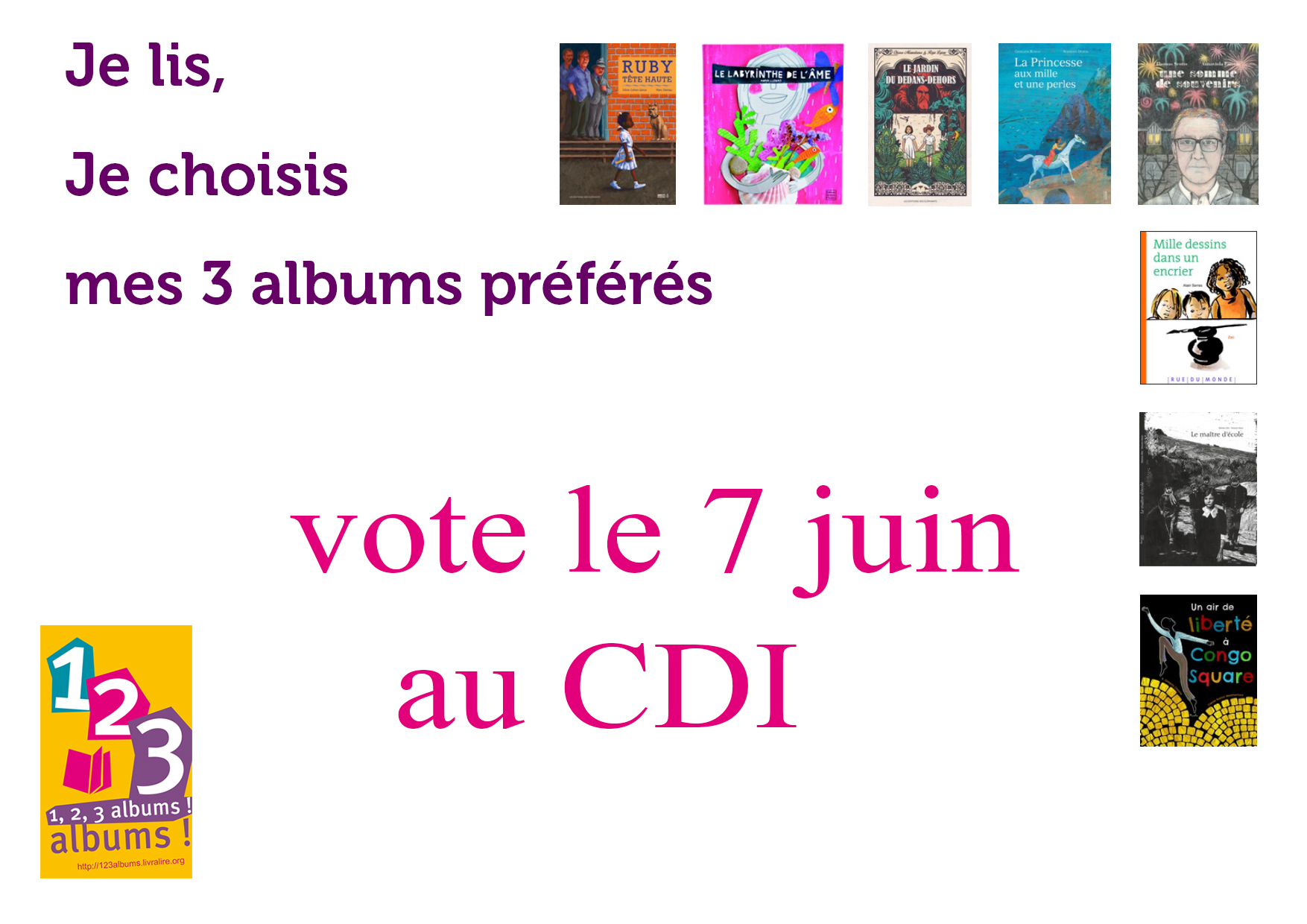 Voter, c’est partager – 1, 2, 3 albums